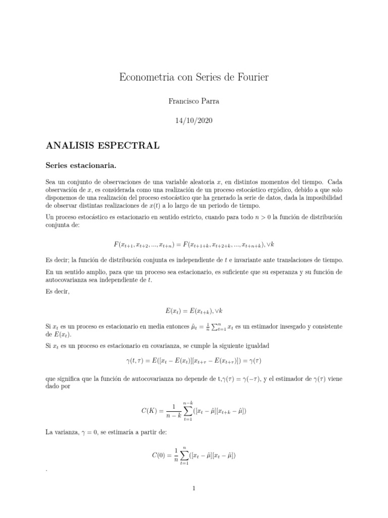 Parra Curso-De-Econometria-Avanzado | PDF | Proceso estocástico | Diferencia