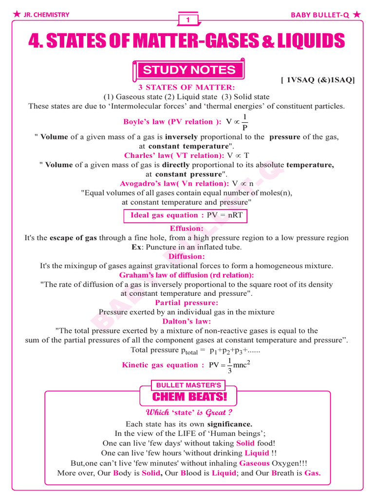 4 States of Matter | Download Free PDF | Gases | Pressure
