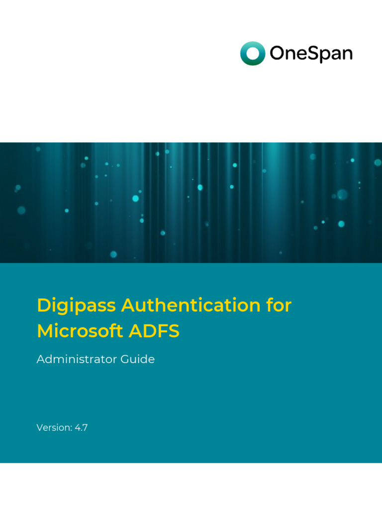 Digipass Authentication For Microsoft ADFS Administrator Guide | PDF | Public Key Certificate ...