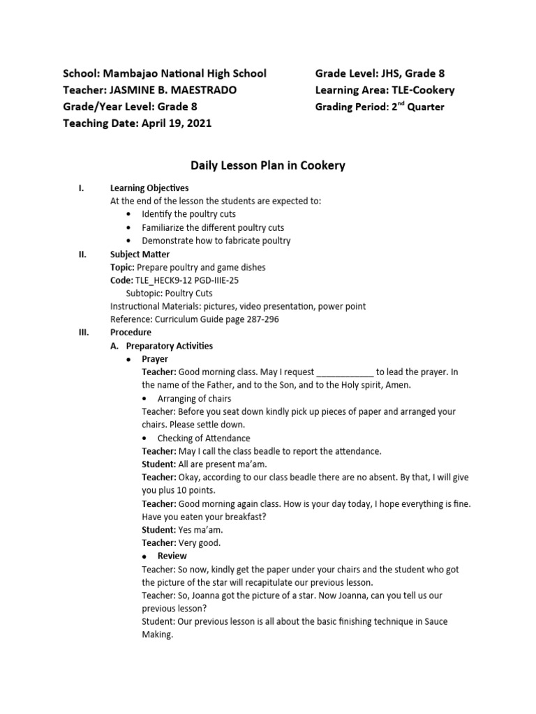 Daily Lesson Plan in G10 | PDF
