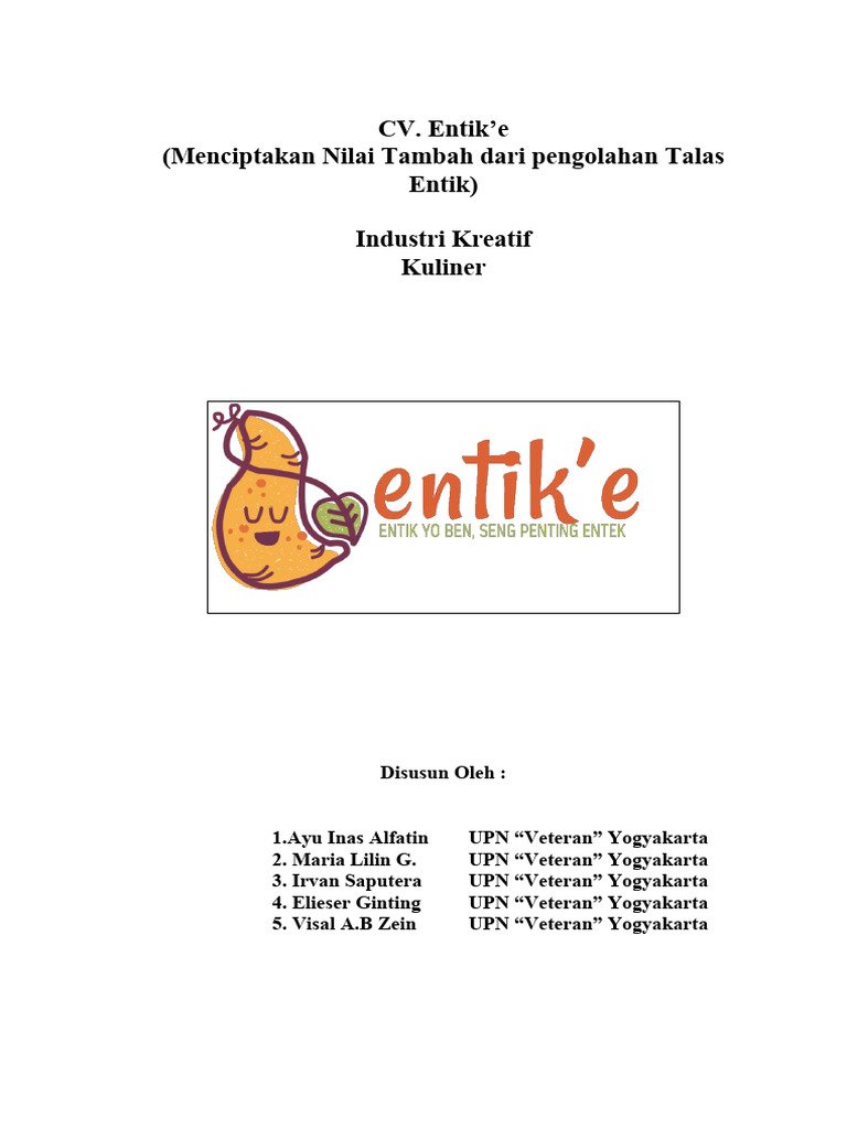Diversifikasi Pangan Talas Entik | PDF