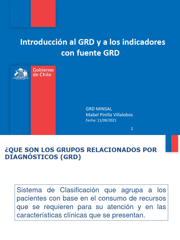 Introducción Breve Al GRD y A Los Indicadores Con Fuente GRD | PDF | Hospital | Comorbilidad