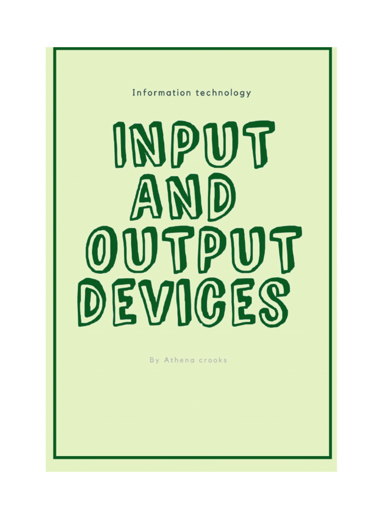 Input Devices12 | PDF | Image Scanner | Optical Character Recognition
