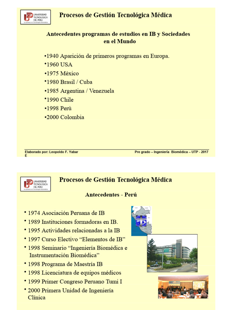 Sem02 - Antecedentes Ingeniería Biomédica e Ingeniería Clínica | PDF ...