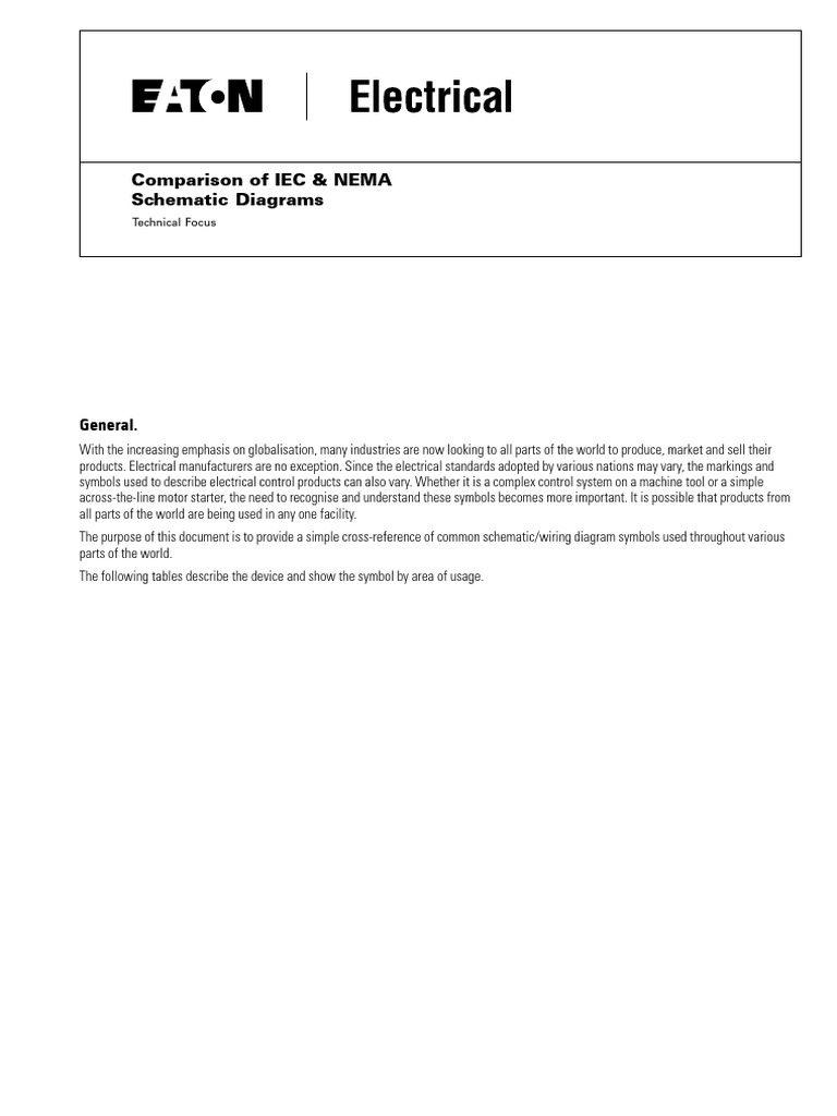 Comparison of Iec and Nema Schematic Diagrams | PDF | Switch | Fuse ...