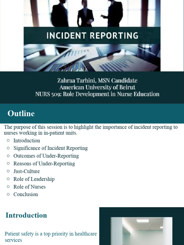 Incident Reporting Presentation | PDF | Patient Safety | Patient