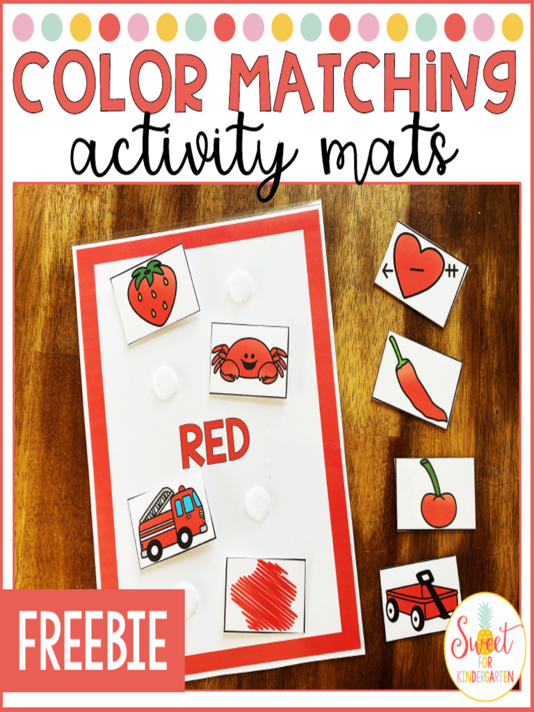 Color Matching Activity Mats Freebie | PDF | Color