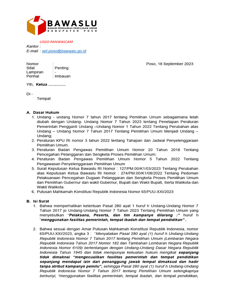 Draf IMBAUAN Ke Rumah Ibadah | PDF