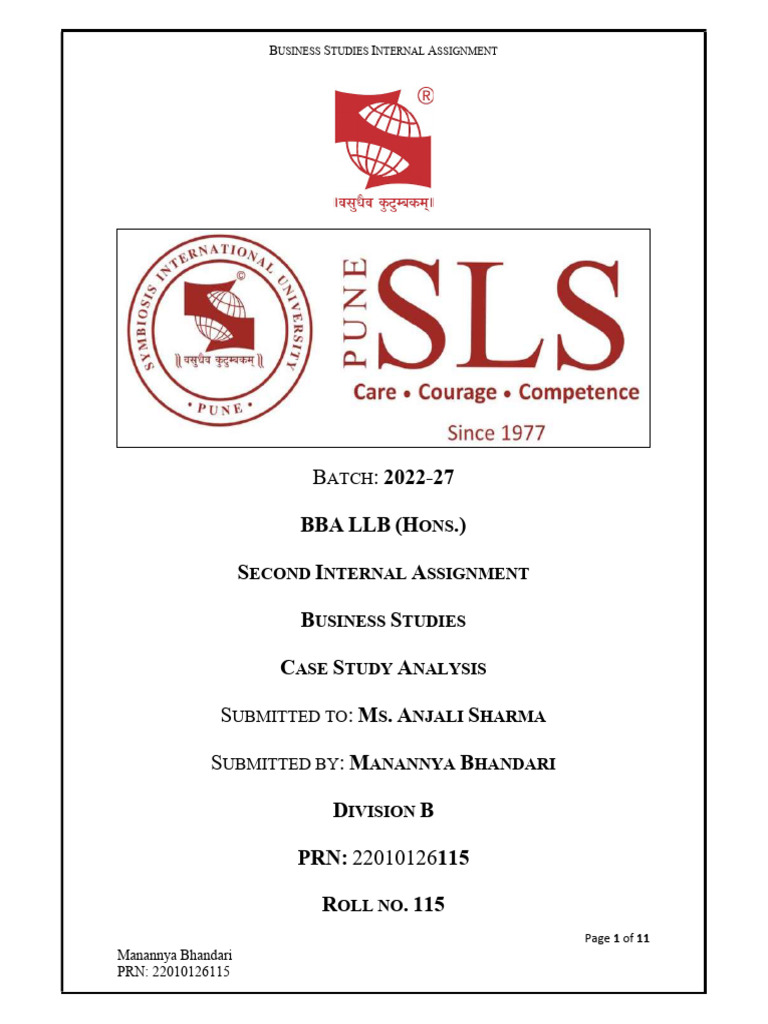 Manannya Bhandari - BST 2nd Internal | PDF | Autonomy | Motivation