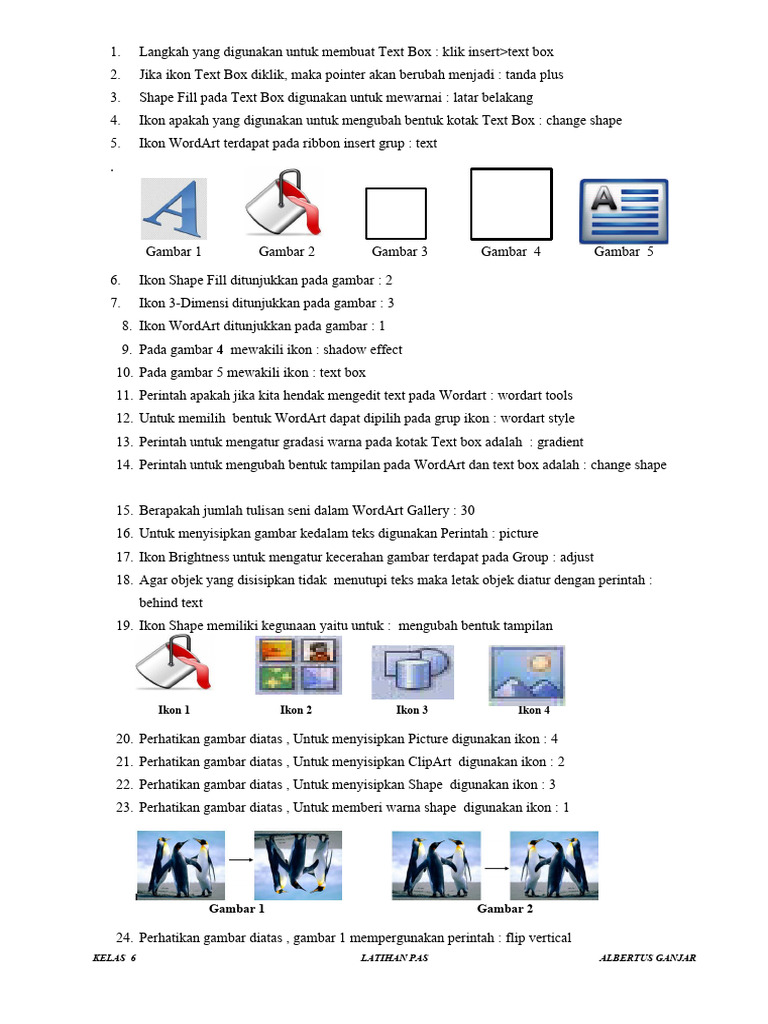 Ikon dan Fungsi Text Box di Word | PDF