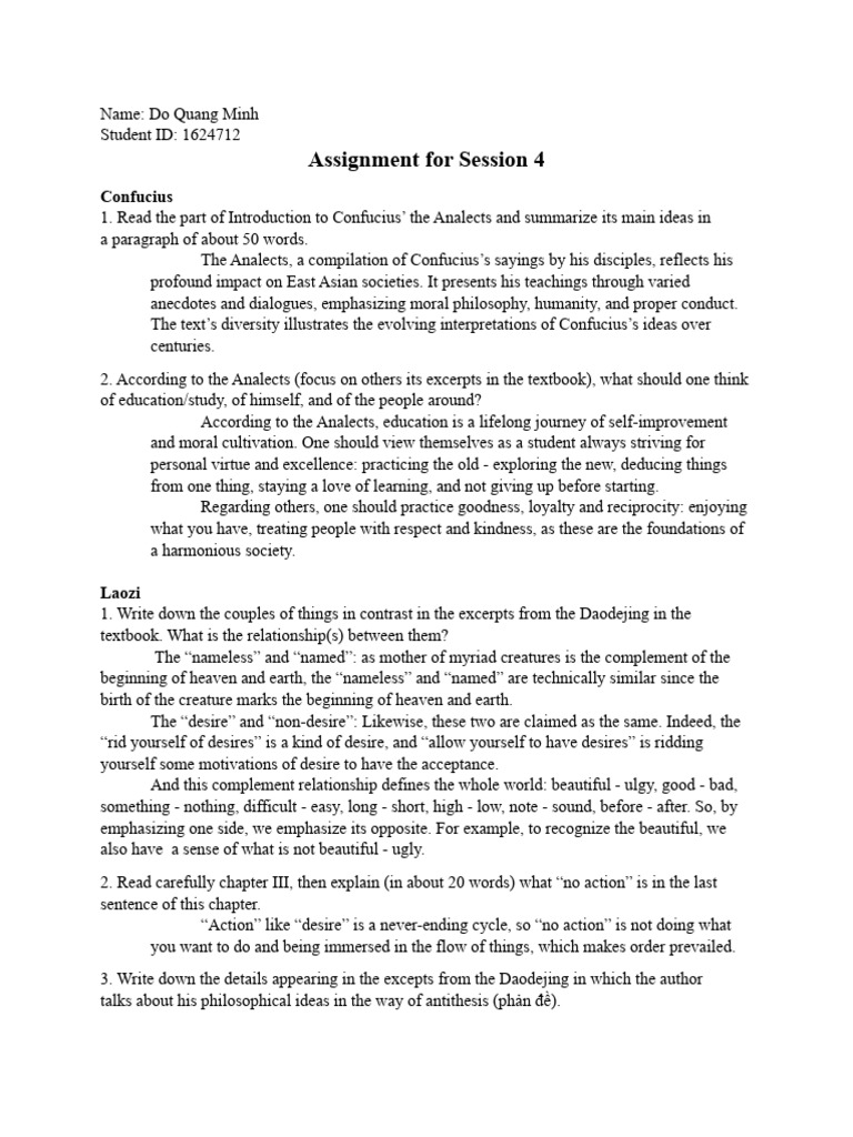 Assignment For Session 4 | PDF | Tragedy | Analects