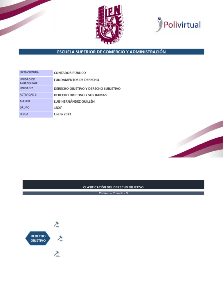 S2A3 Derechoobjetivo | PDF