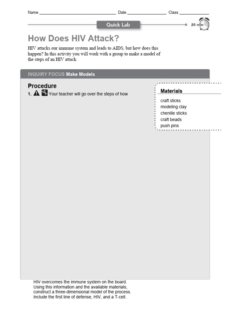 How Does HIV Attack?: Procedure | PDF