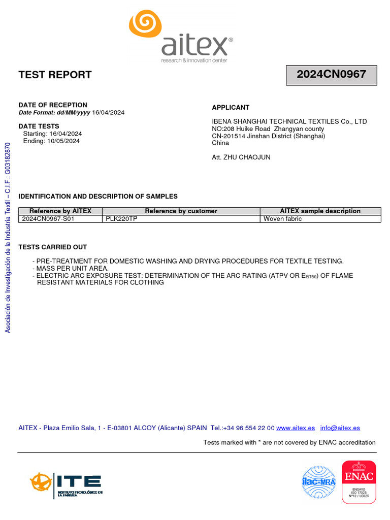 PLK220 ASTM F1506-Unlocked | PDF | Electric Arc | Textiles