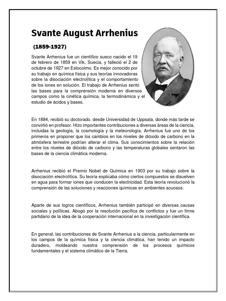 Biografia Arhenius JNGG 2024 | PDF