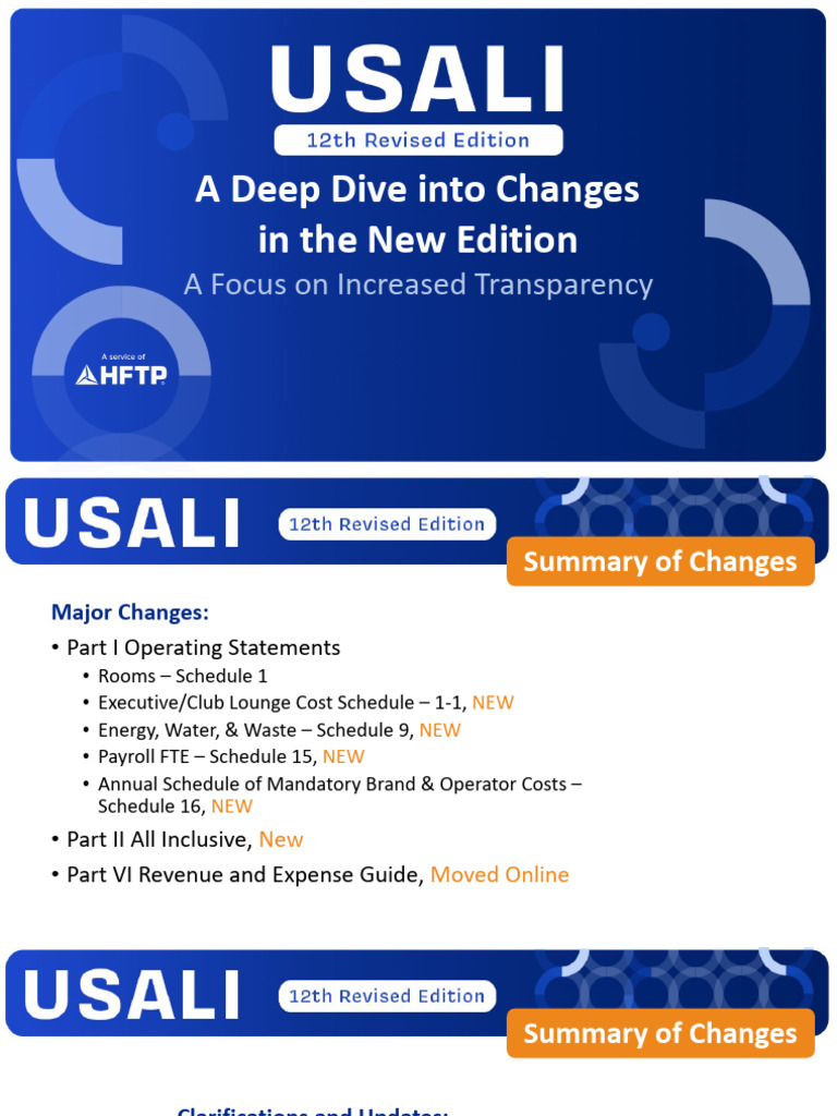 Usali12 Presentation | Download Free PDF | Balance Sheet | Salary