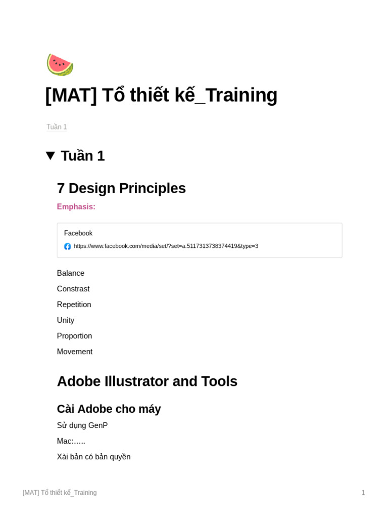 Training Tuan 1 | PDF