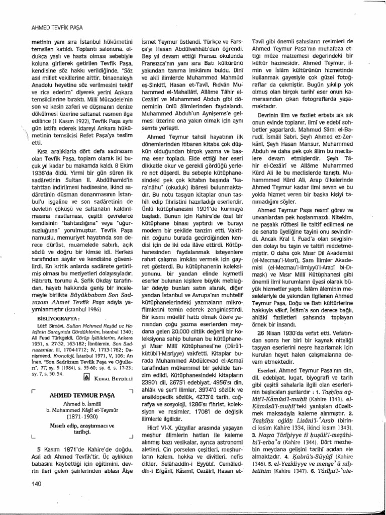 Ahmed Teymur Pasha - c.2 | PDF