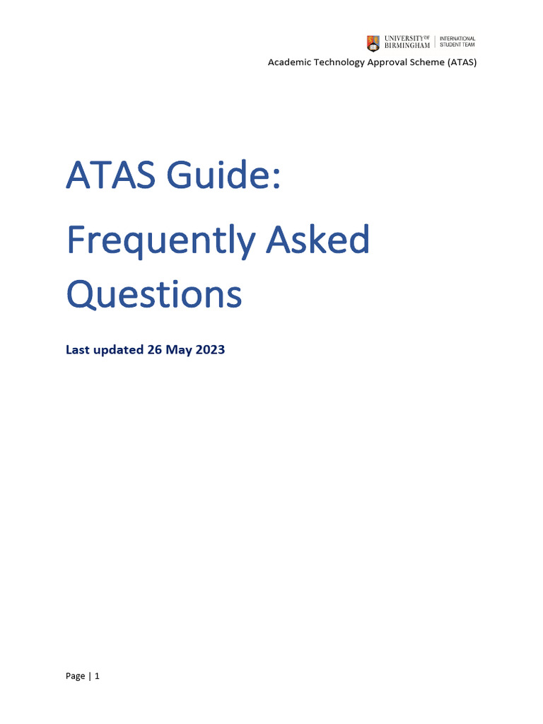 Atas Faqs Guide | PDF | Travel Visa