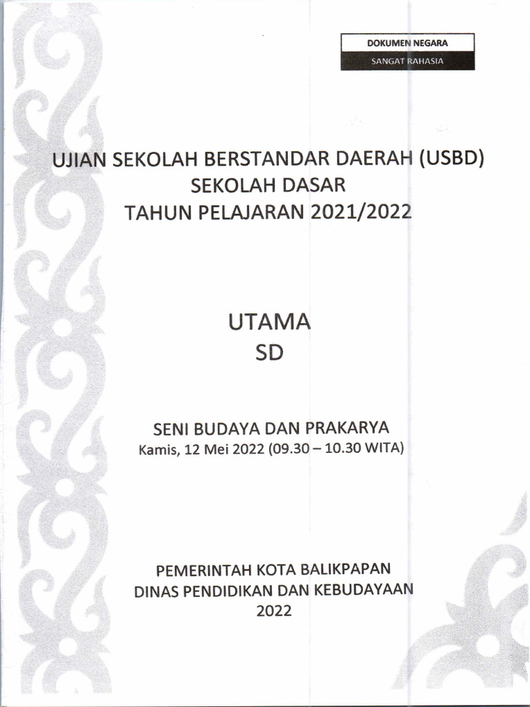 Latihan SBDP 2022 | PDF