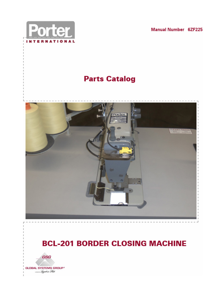 Porter BCL-201 Border Closing Machine | PDF | Manufactured Goods ...