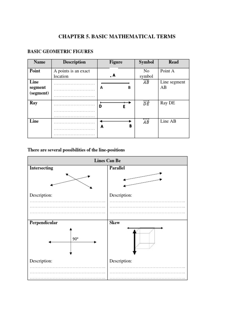 Terms in Geometry | PDF | Triangle | Shape