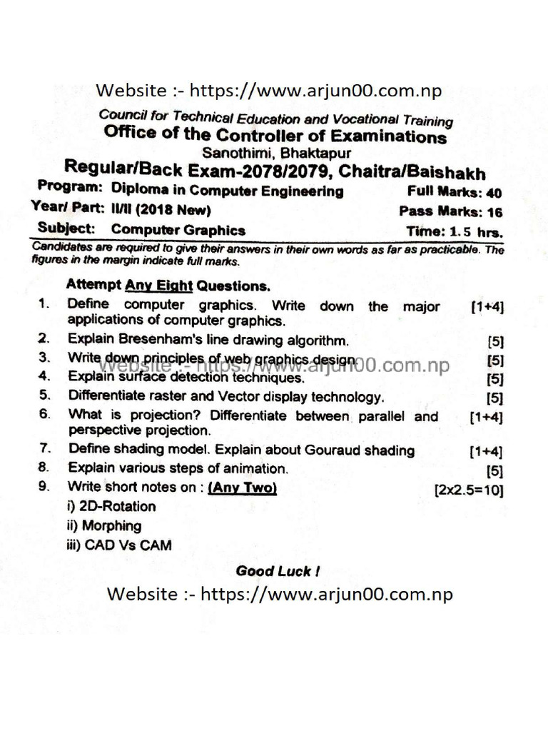 Computer Graphic 2078..2079 | PDF