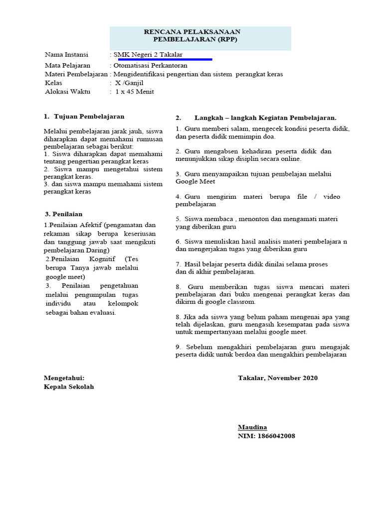 PPL 1 RPP Luring | PDF