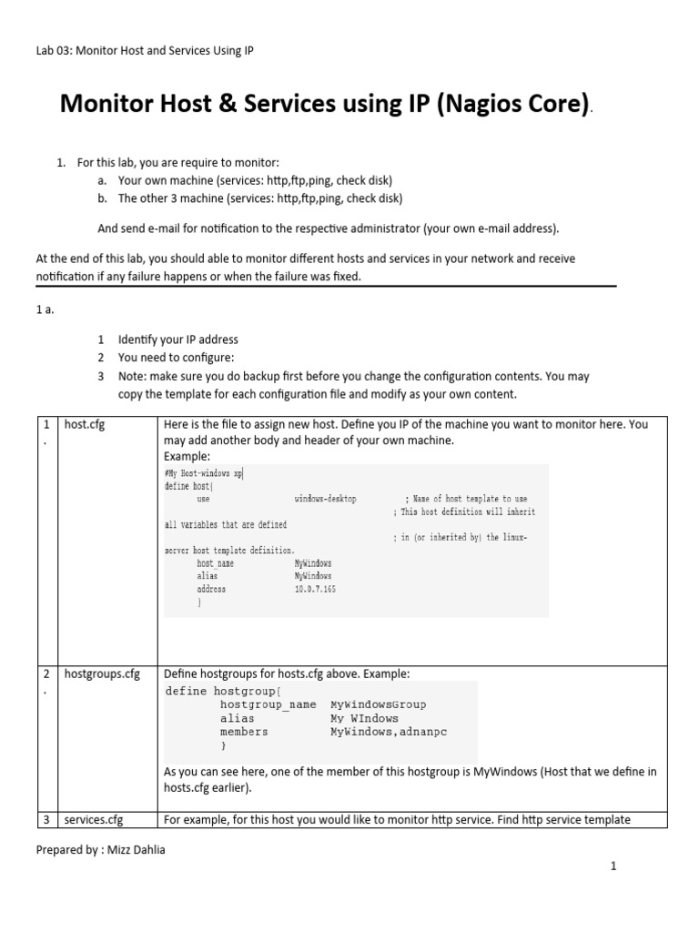 03-Monitor Host and Services Using IP | PDF | File Transfer Protocol | Internet Protocols