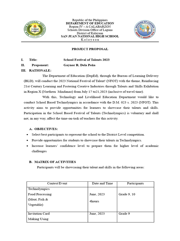 Technolympics Proposal 2023 | PDF | Learning | Behavior Modification