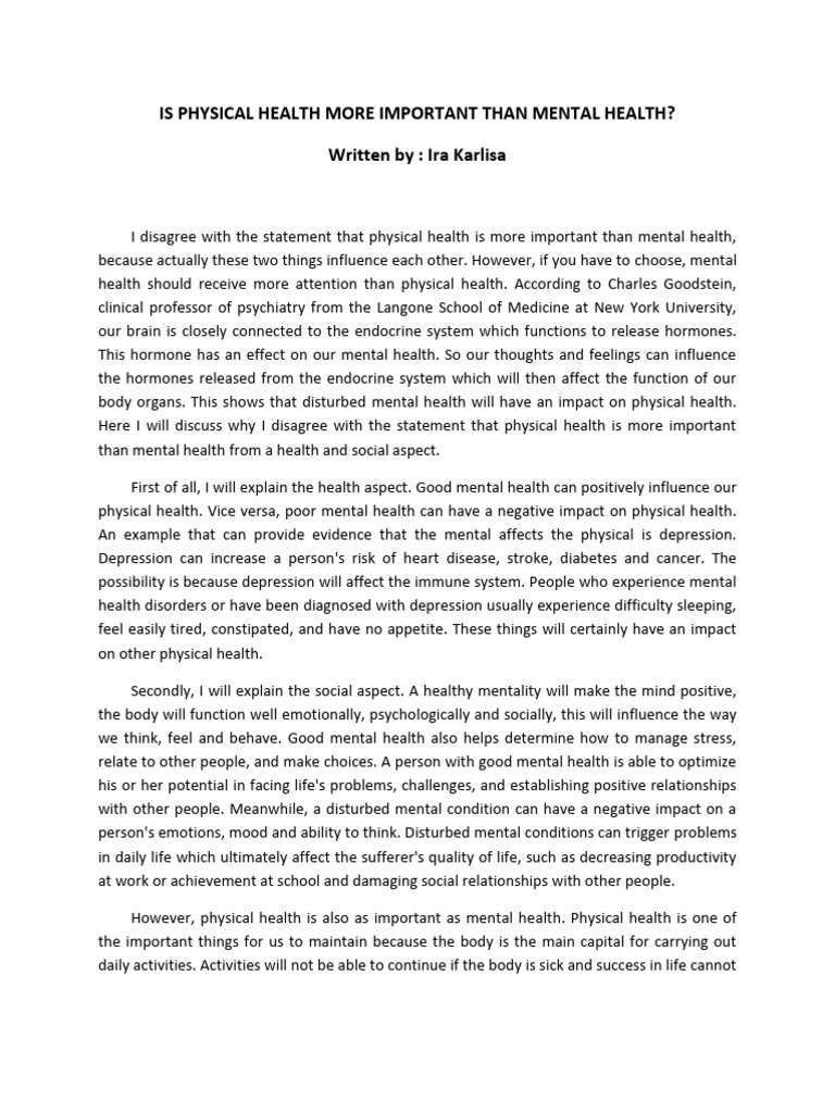 Ira Karlisa Health | PDF | Mental Health | Major Depressive Disorder