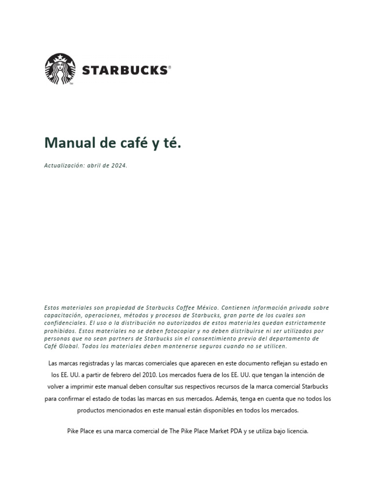 Manual de Café y Té | PDF | café | Té
