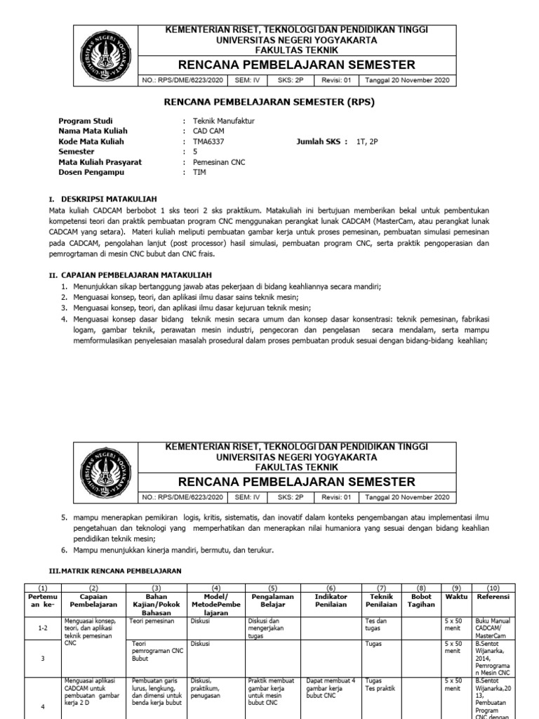 Sem 5 - RPS CADCAM - TMan | PDF
