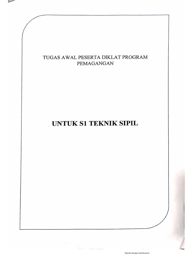 Tugas Untuk S1 Teknik Sipil | PDF