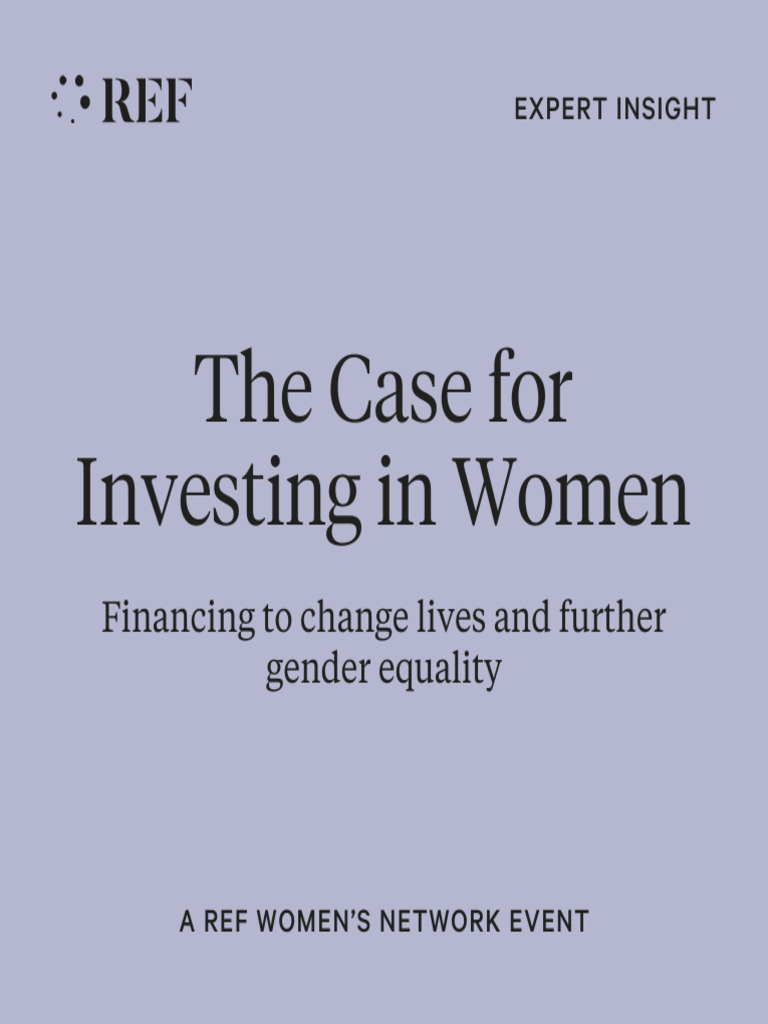 Investing in Women for Gender Equality | PDF | Social Science