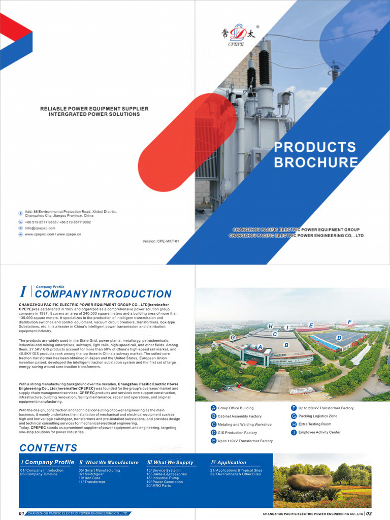 Changzhou Pacific Electric Catalog | PDF