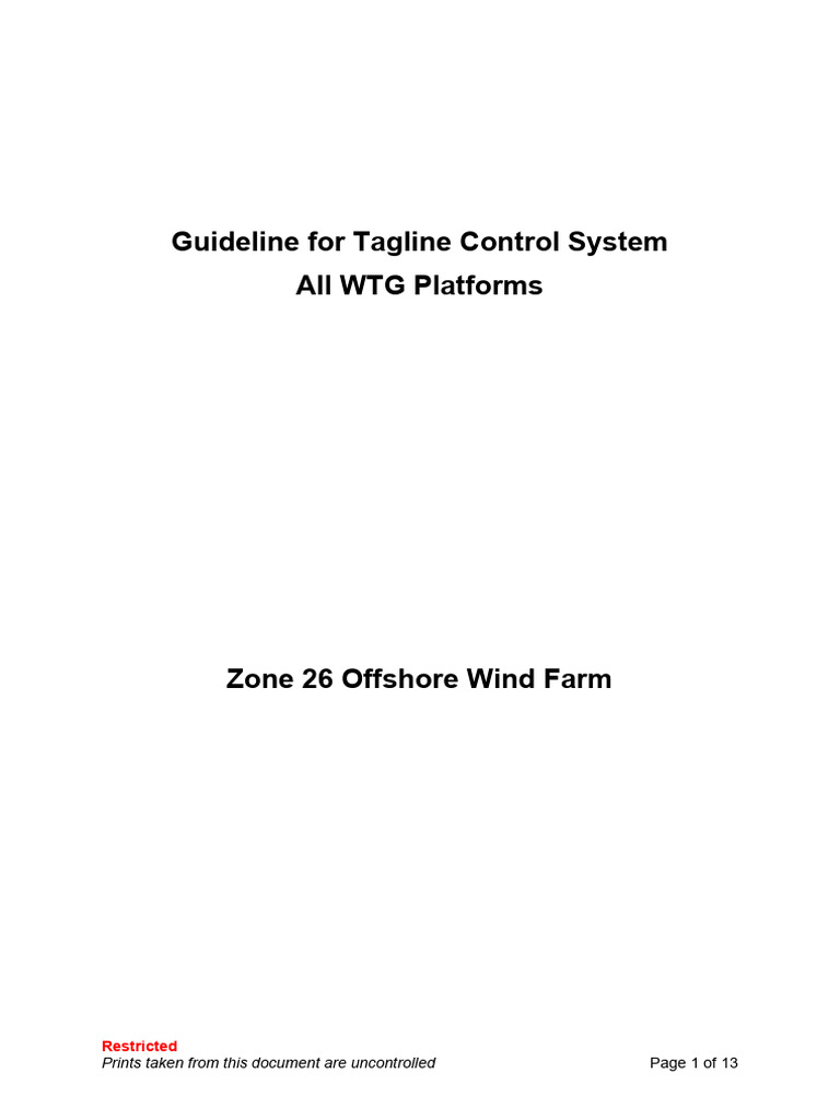 WTG-ERS-002 WTG Supplier Requirements - Annex 4.20c | PDF | Crane ...