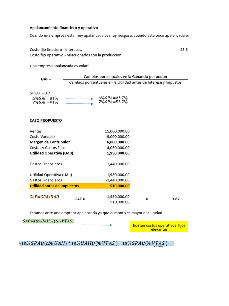 Apuntes Semana 7 - Ai&f | PDF | Apalancamiento (Finanzas) | Servicios ...