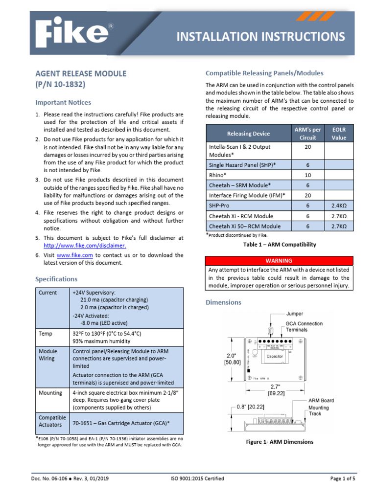06-106 - Agent Release Module (ARM) III (10-1832) | PDF | Printed ...