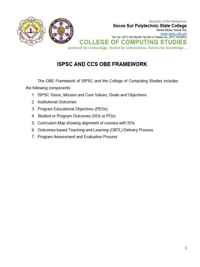 CCS OBE Framework Edited 2021 | PDF | Information System | Information
