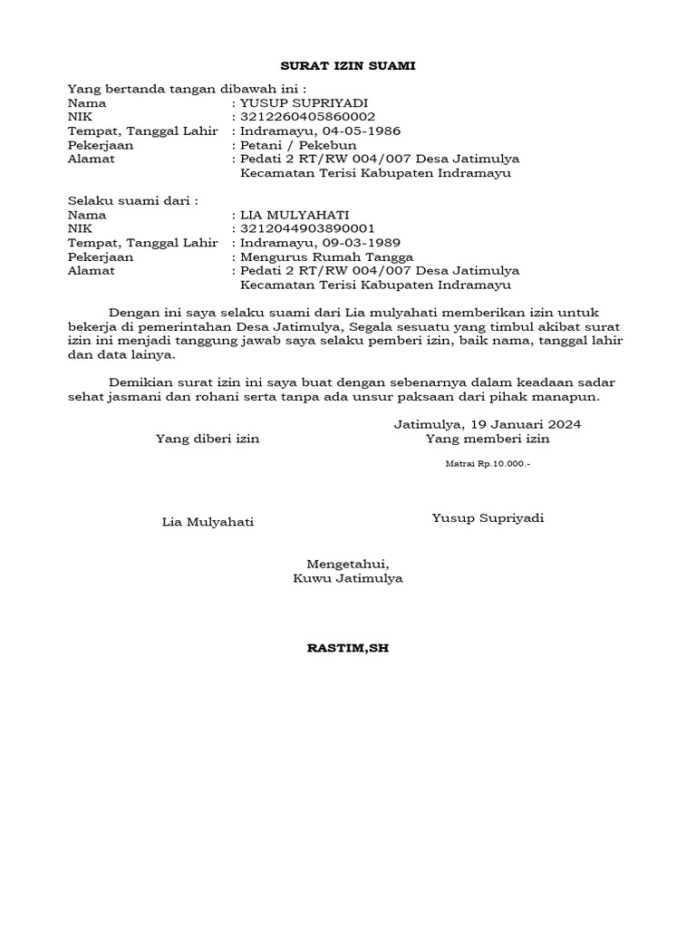 Surat Izin Suami Pdf