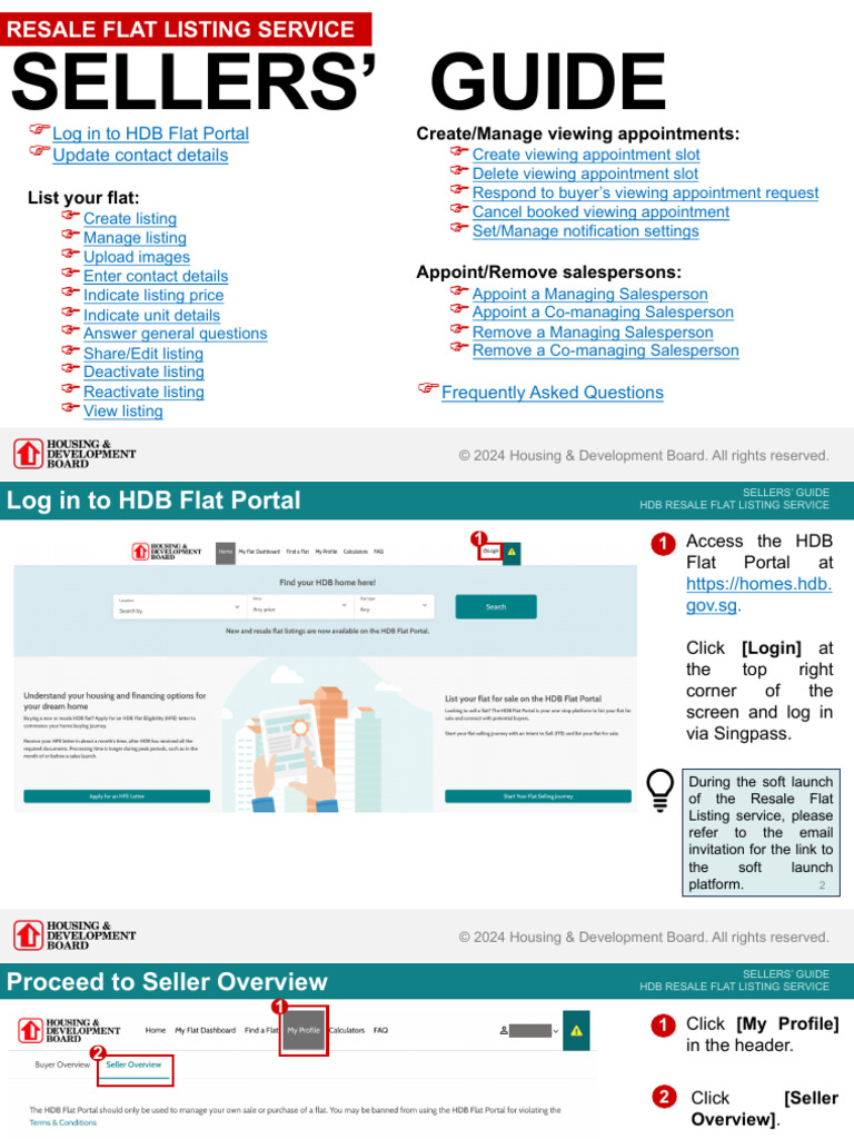 HDB Resale Flat Listing Guide | PDF | Sales
