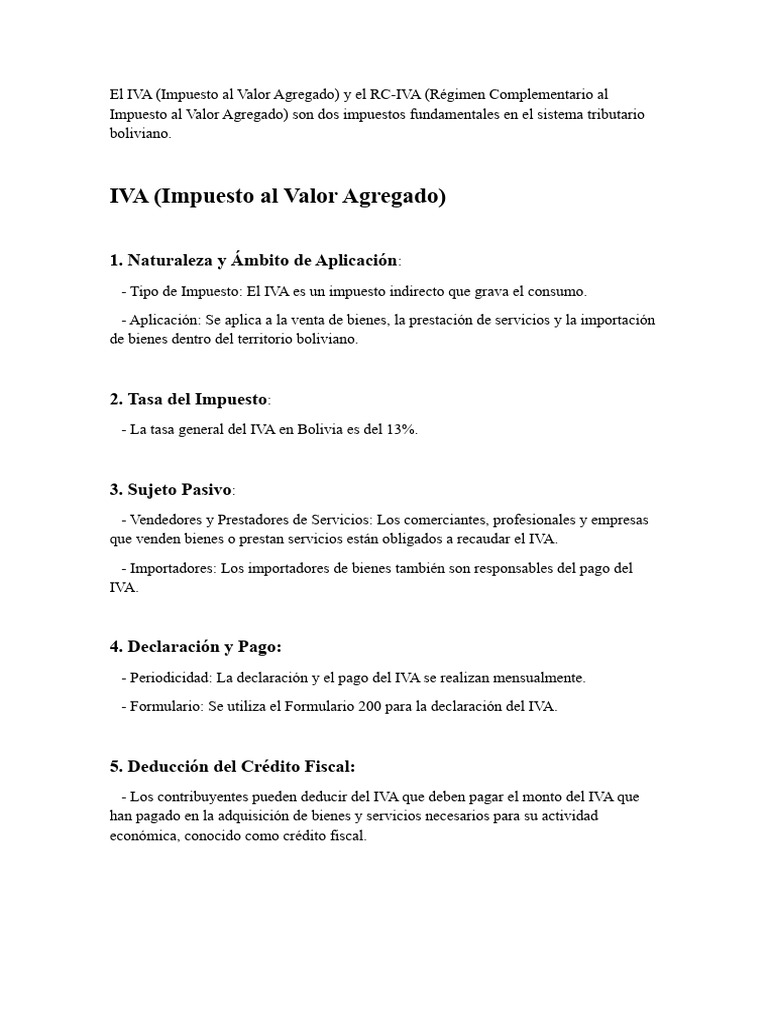 Documento Iva RC Iva | PDF | Impuesto al valor agregado | Impuestos