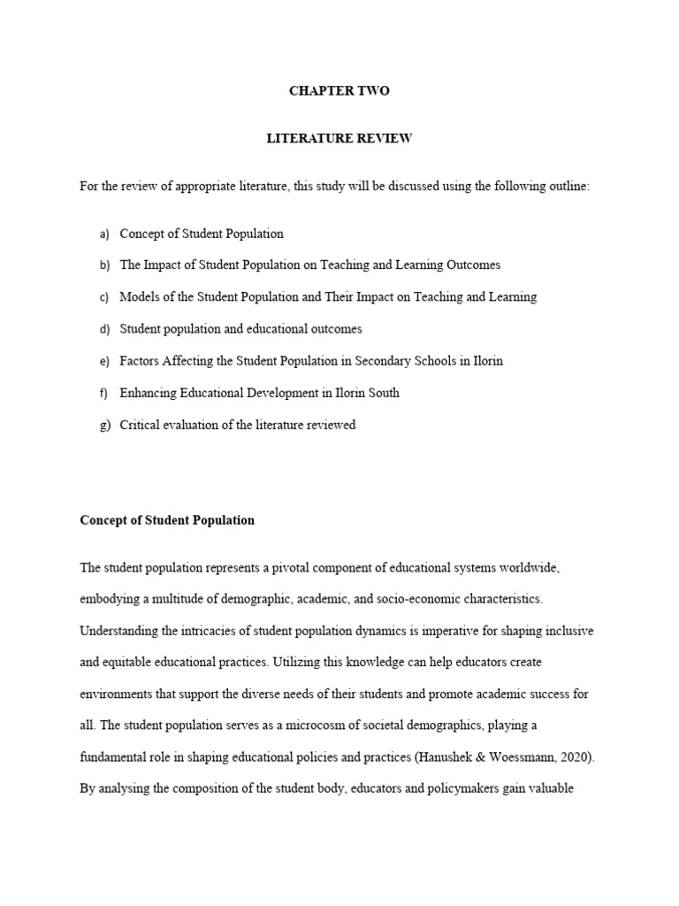 Influence of Class Population On Student's Academic Performance in ...