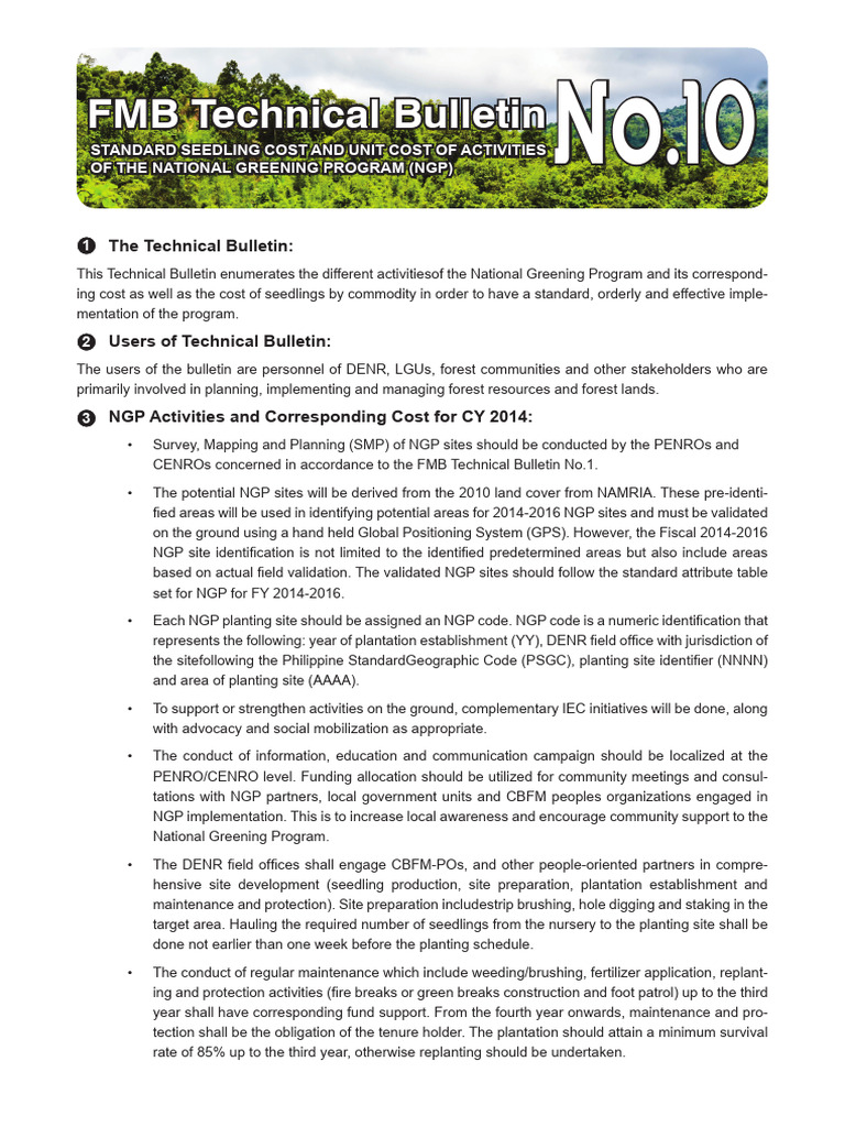 FMB Technical Bulletin Number 10 | PDF | Trees | Plants