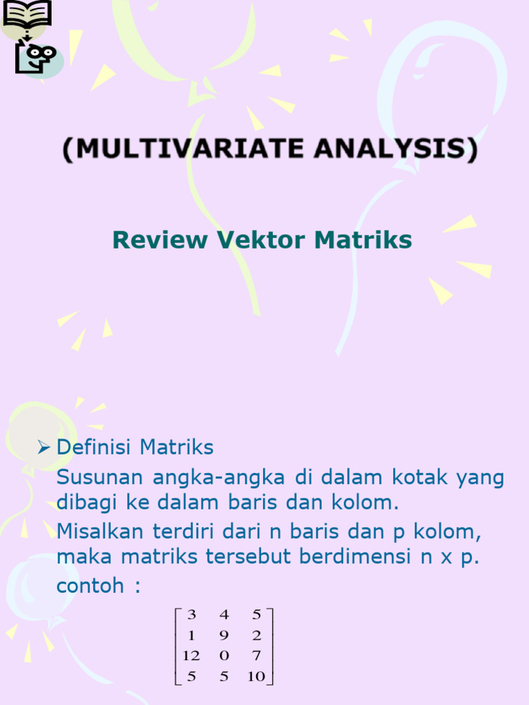 02 Vektor Matriks - Fix | PDF | Metode & Bahan Ajar