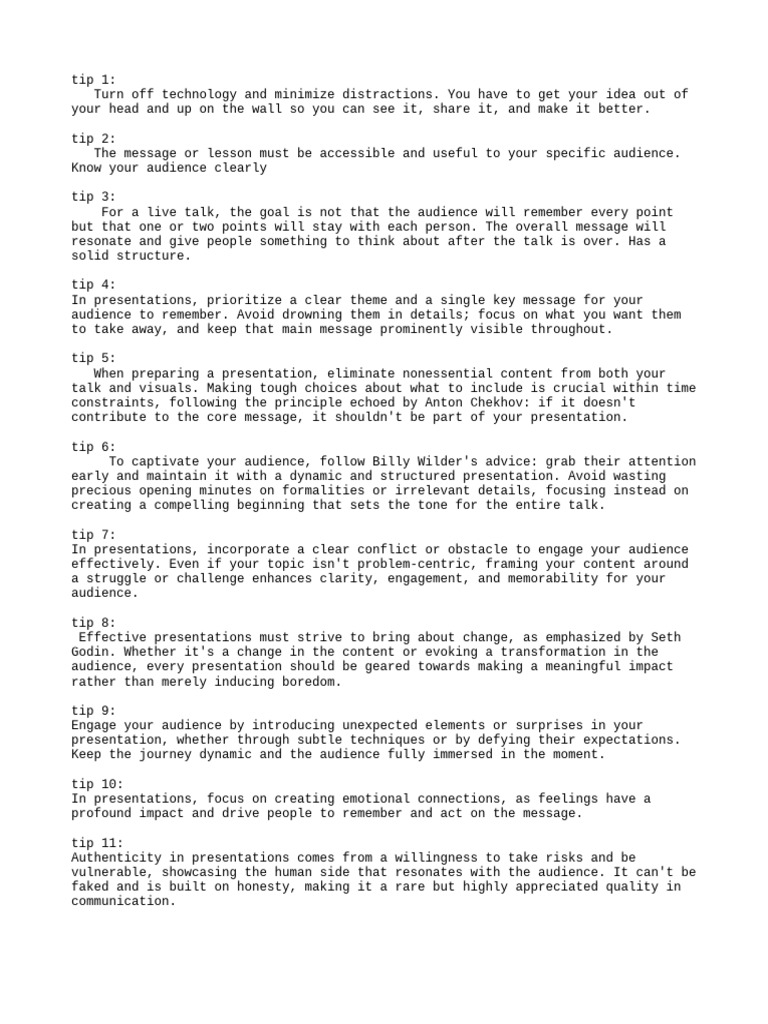 10 tips for Improving Your Presentations | PDF | Human Communication | Social Psychology