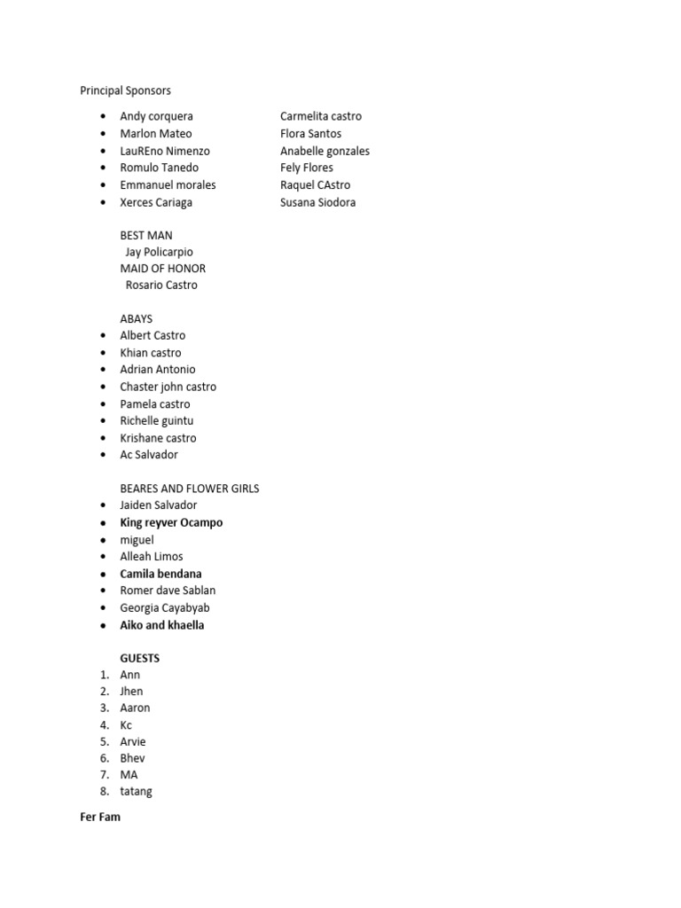 guests list | PDF