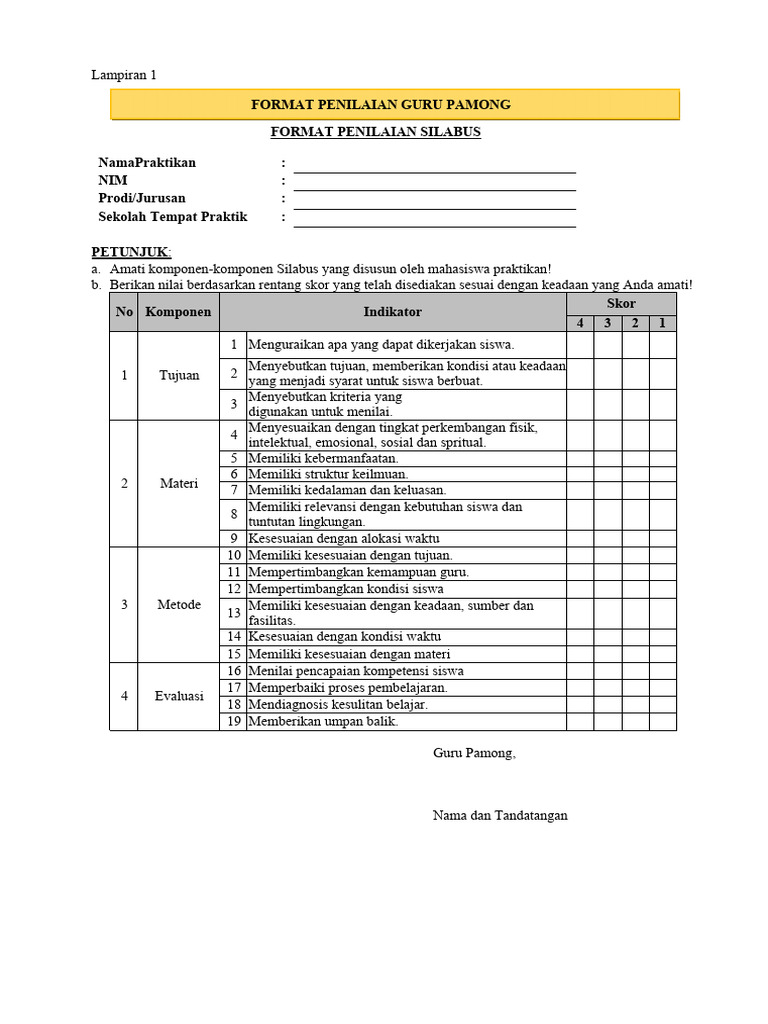 Lampiran PLP Fix 2024 | PDF