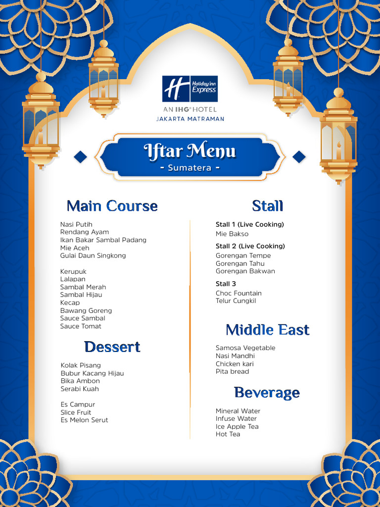 Iftar Menu Featuring Ayam Bekakak | PDF | Southeast Asian Cuisine | Cuisine